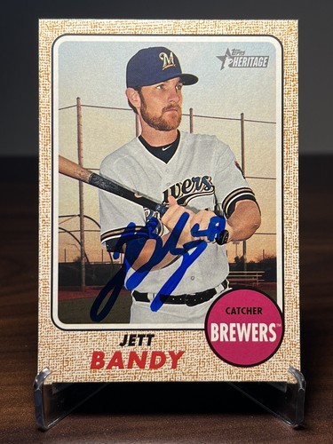 Jett Bandy Signed Autographed 2017 Topps Heritage Baseball Card #679 ...