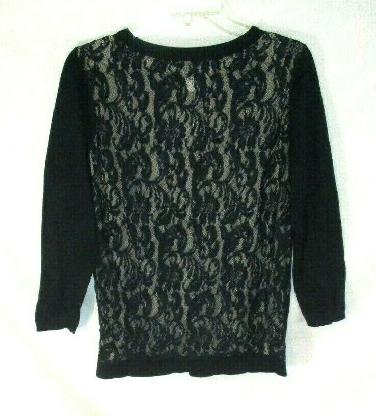 New Linea Louis Dell'Olio Sweater Lace Back Blue Size XS A273301 Women ...