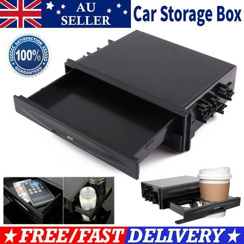 Universal Car Dash Single/Double Din Radio Pocket Kit m Cup Holder ...