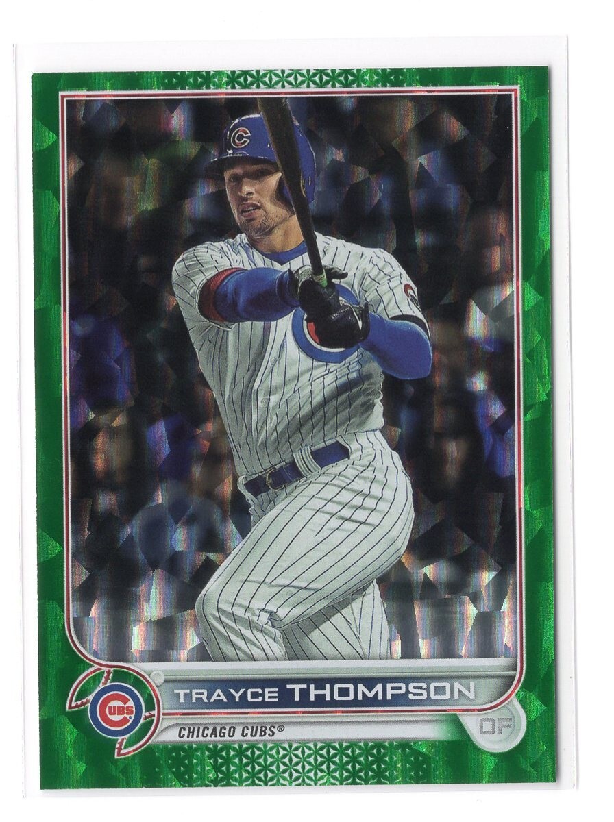 Baseball Card - 2022 Trayce Thompson 574 Green Ice - Chicago Cubs Topps ...