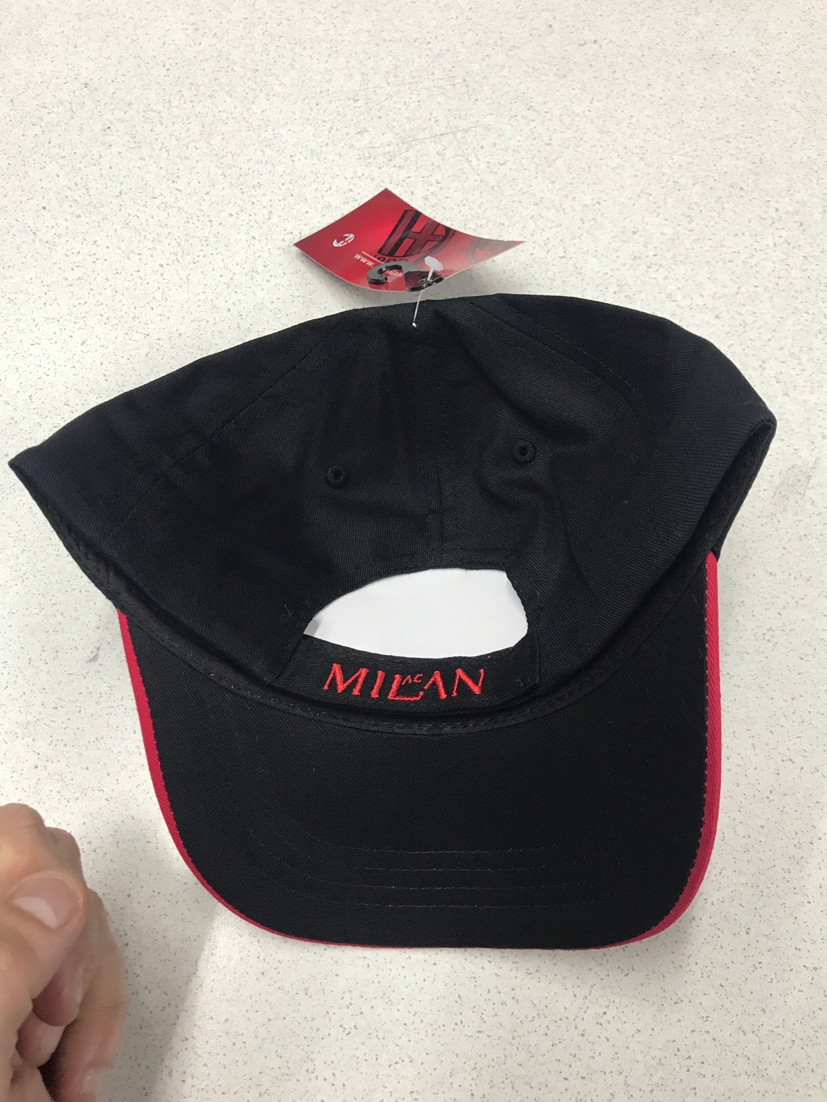 1 CAPPELLO MILAN UFFICIALE CAP OFFICIAL AC MILAN CON VISIERA COTONE 100 ...