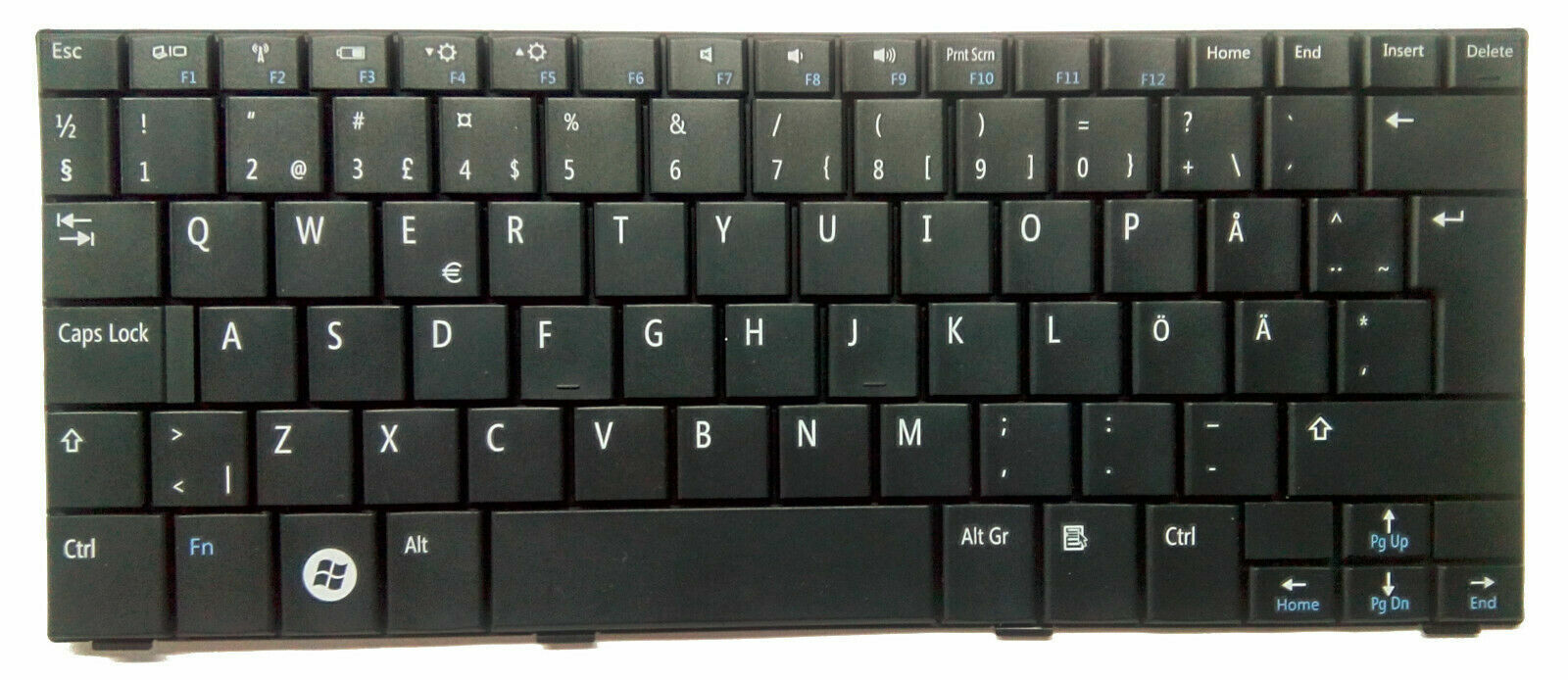 SWEDISH / FINNISH keyboard DELL INSPIRON MINI 10 10V 1010 1011 /DE112 ...