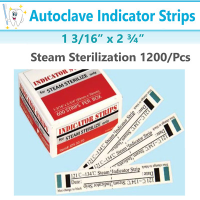 Dental Autoclave Indicator Strips, 1 3/16” x 2 ¾”, Steam Sterilization ...