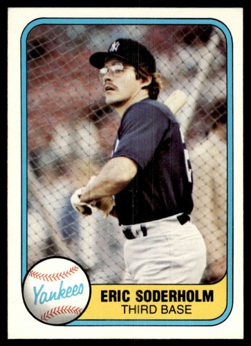 1981 Fleer Eric Soderholm New York Yankees #92 | eBay