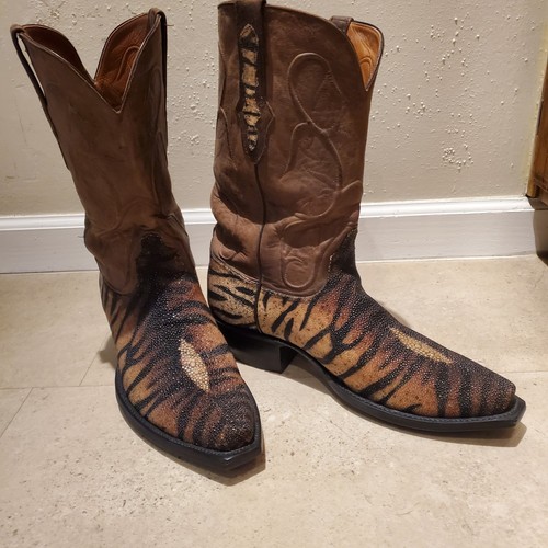 Black Jack Tiger Stripe Stingray cowboy western boots 12 | eBay