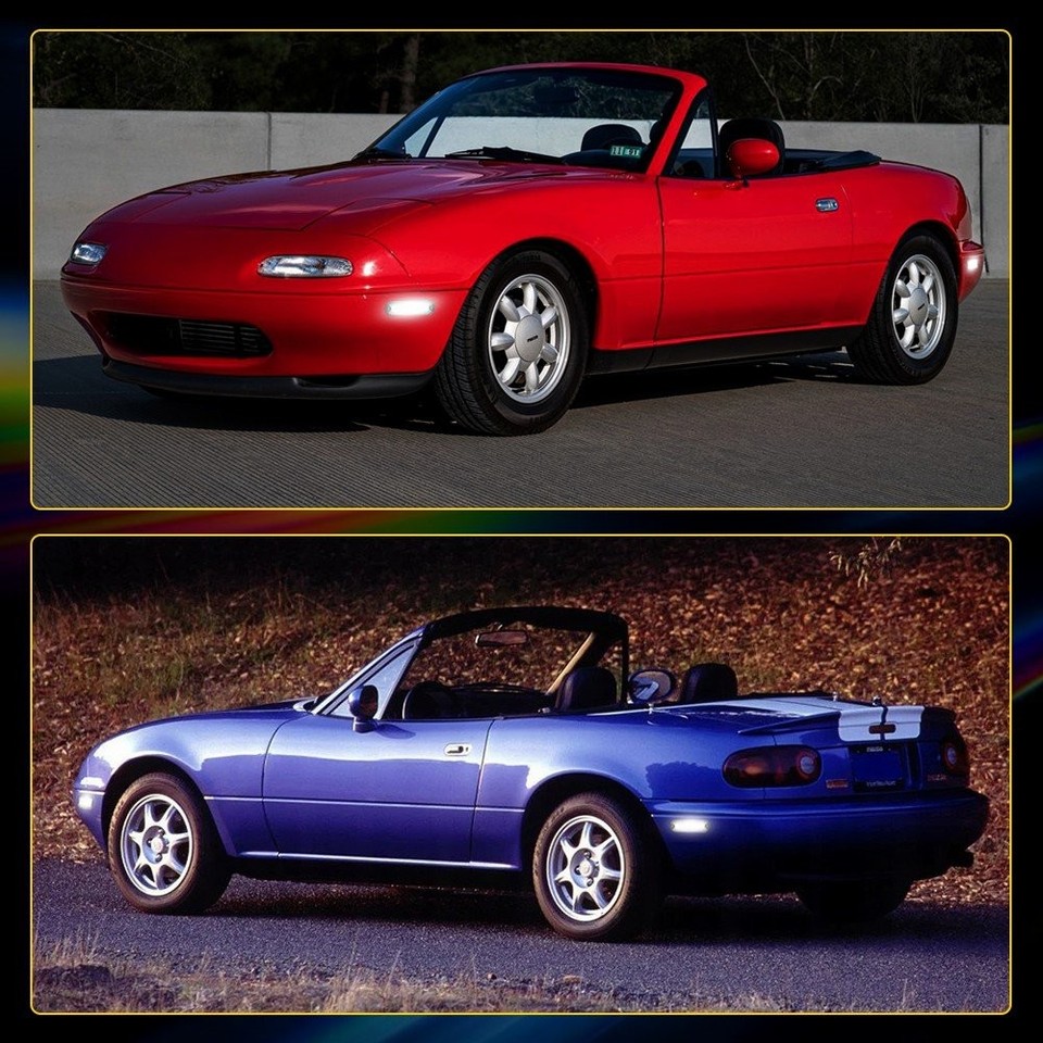 4PCS Smoke Rear Front White LED Side Light Marker For 1990-05 Miata ...