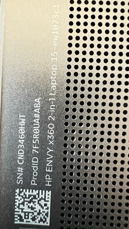 HP ENVY x360 Intel Core i7-1355U 32GB 1 TB SSD 15.6" Touch Issue-Work ...