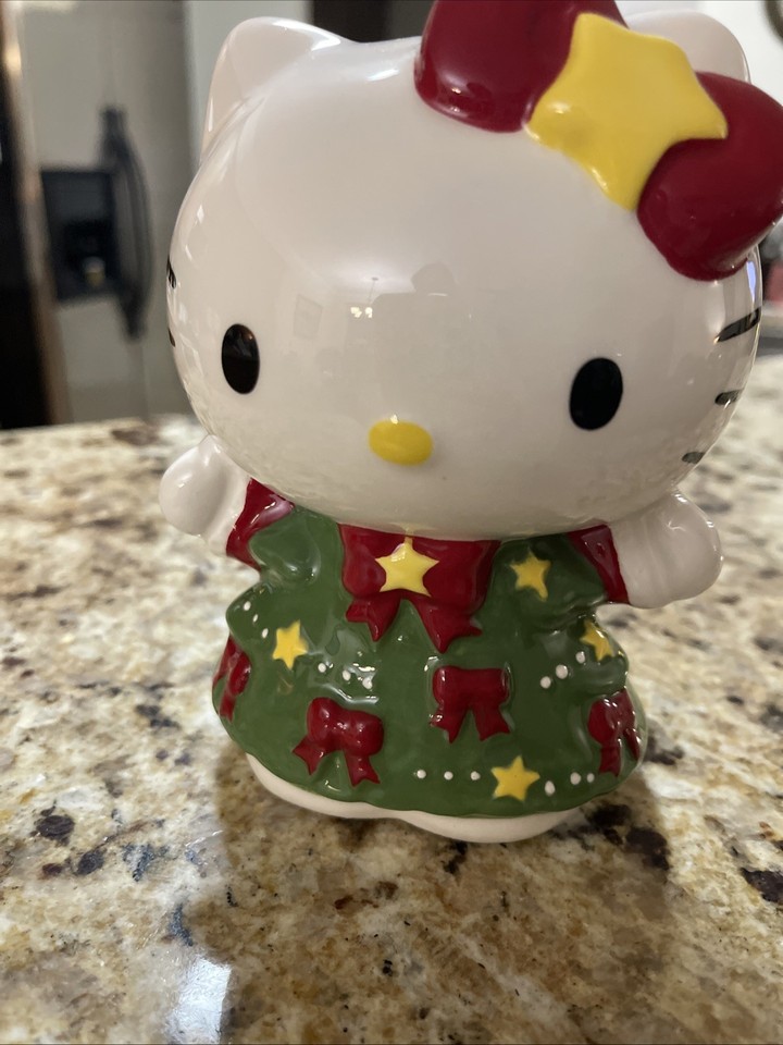Blue Sky Clayworks Hello Kitty Christmas Tree Dress Figurine By Heather ...