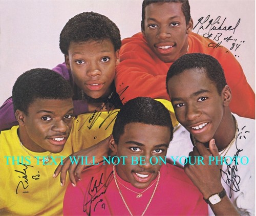 NEW EDITION SIGNED AUTOGRAPH 8X10 RPT PHOTO BOBBY BROWN RICKY BELL COOL ...