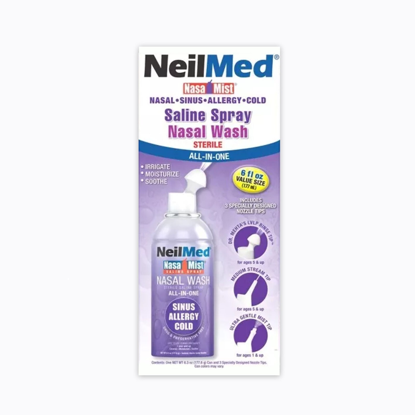 NeilMed Nasa Mist All In One Saline Spray 177ml | eBay UK