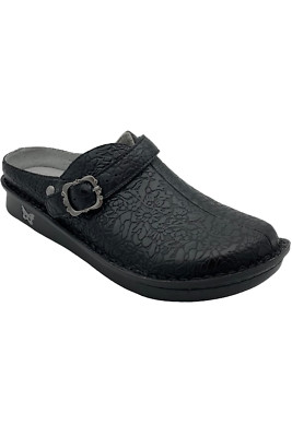 Alegria Leather Adjustable Backstrap Clogs Myrtle Delicut Black | eBay