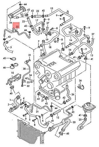Genuine AUDI A4 Avant S4 quattro Vent Hose Exhaust Gas Cooler ...