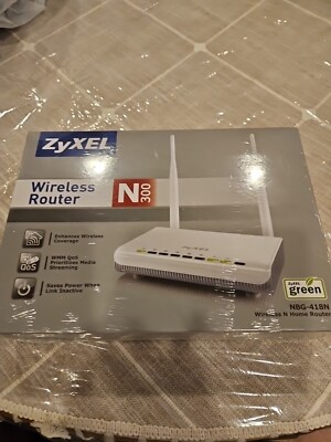 ZyXEL NBG-418N Wireless Router 300 Mbps 2.4 GHz 4 Port Brand New | eBay