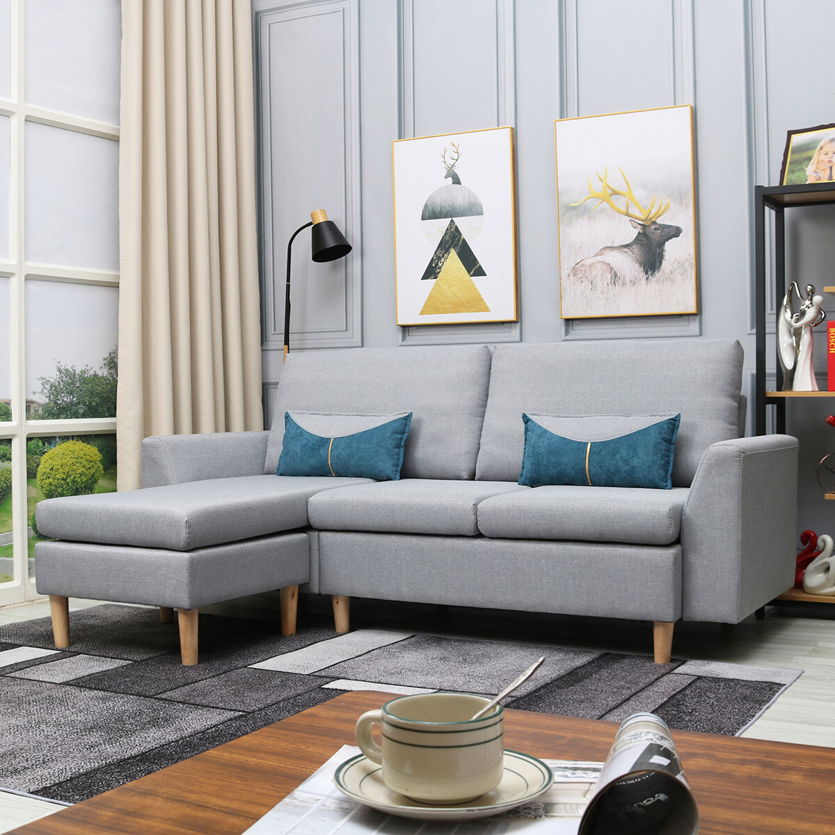 Small L Shaped Sofa Bed | Baci Living Room