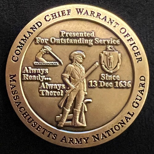Massachusetts Army National Guard Command Chief Warrant Challenge Coin ...
