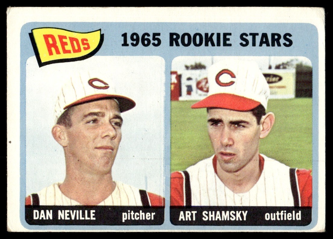 1965 Topps Baseball Card Dan Neville/Art Shamsky RC Cincinnati Reds ...