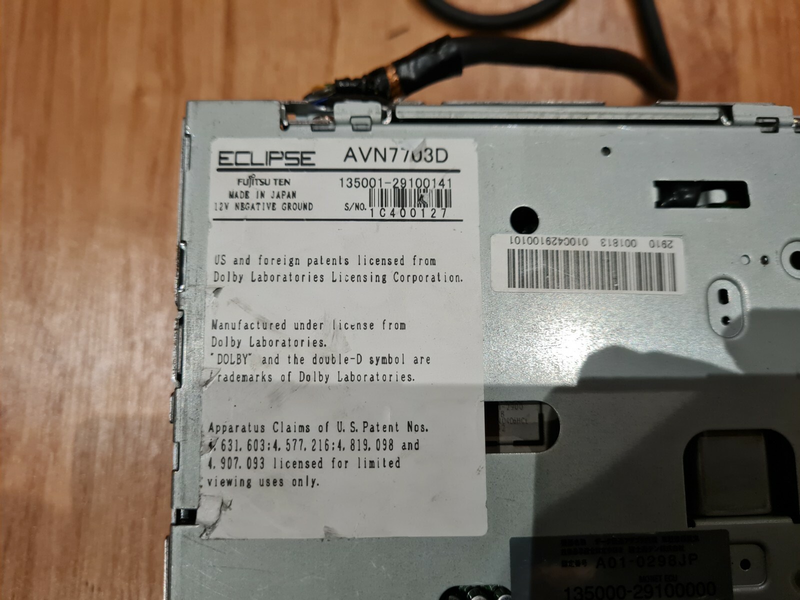 CAR STERIO HEAD UNIT ECLIPSE AVN7703D | eBay