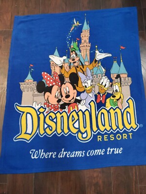 Disneyland Resort Walt Disney World Fleece Blanket Throw 45" x 55 ...