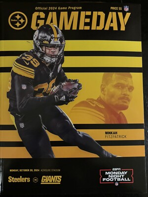 Pittsburgh Steelers Game Day Program October 28, 2024 Vs. New York ...