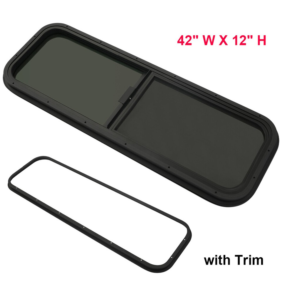 Camper RV Window 42" X 12" Horizontal Sliding Replacement Glass with ...