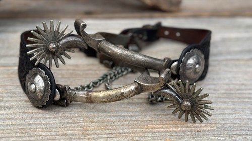 UNIQUE Early Vaquero Spurs w/ Leather Straps & Jesus Tapia Style ...
