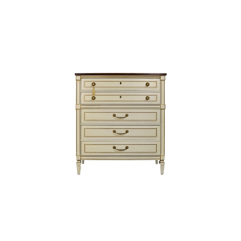 PAINT TO ORDER Vintage Transitional Highboy Dresser Gold Accents by ...