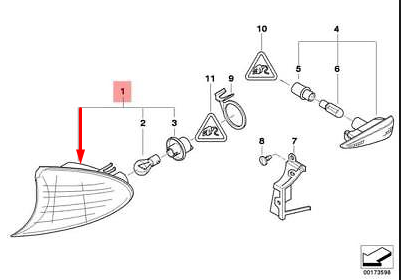 BMW 3 E46 Front Right Turn Signal 63137165848 Genuine for sale online ...