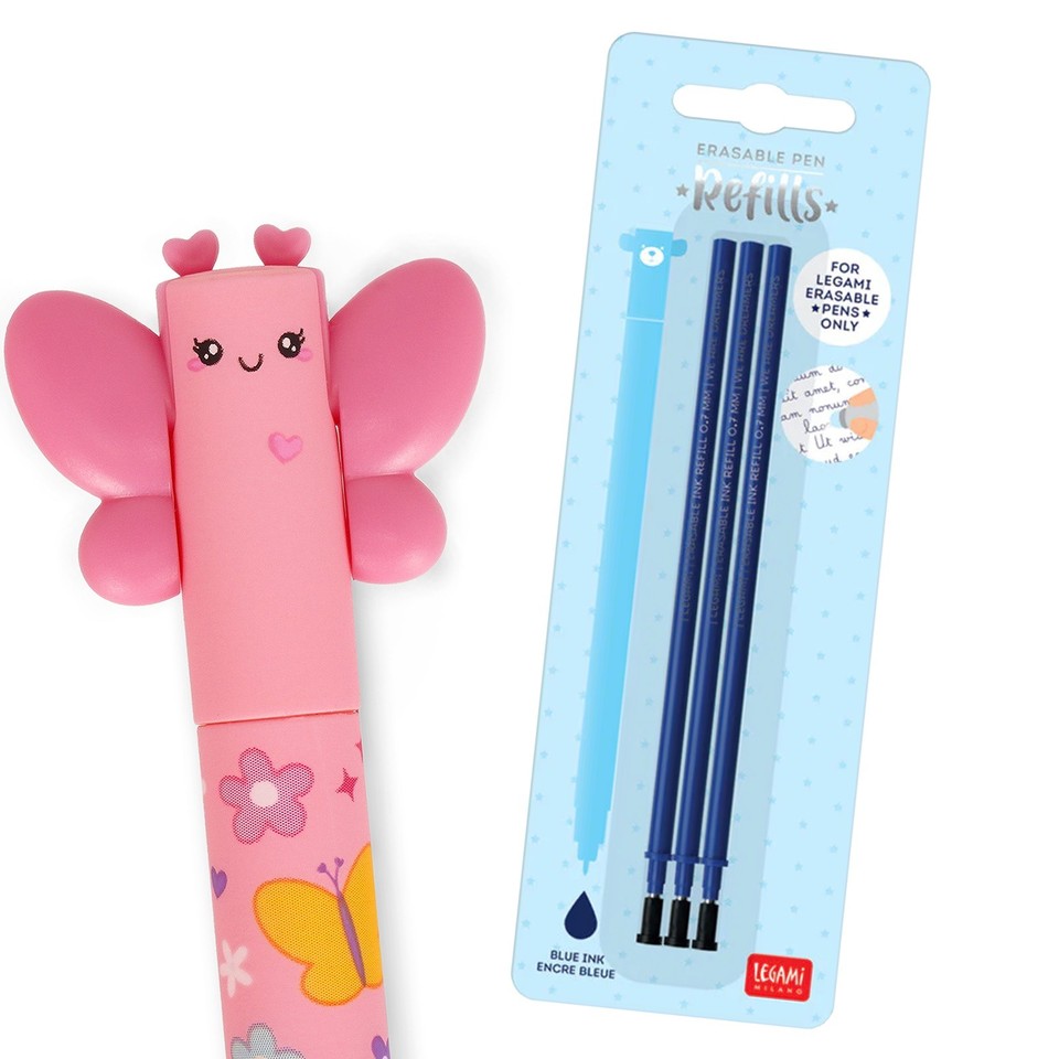 Legami Erasable Gel Pen & Refills Kawaii Cute School Stationery All ...