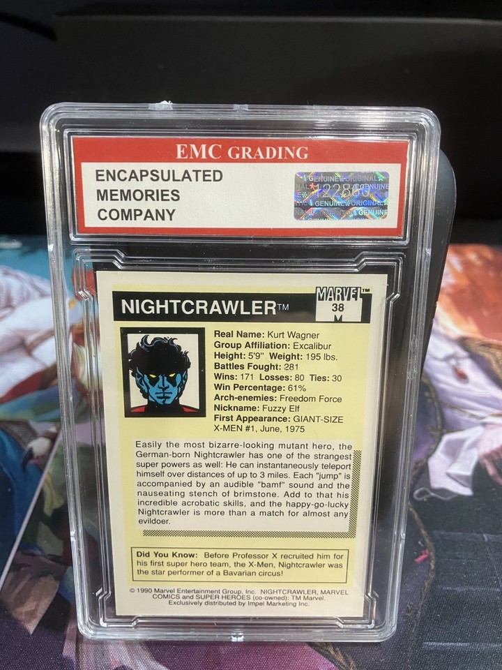 NIGHTCRAWLER 1990 Impel Marvel Card #38 GRADED 10 MINT | eBay