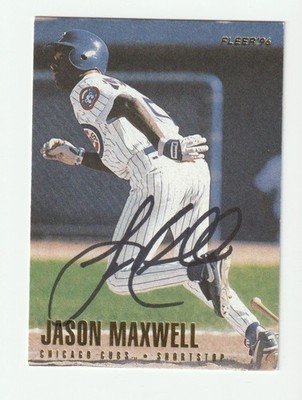 Jason Maxwell Signed 1996 Fleer Update Card U114 Auto Chicago Cubs ...