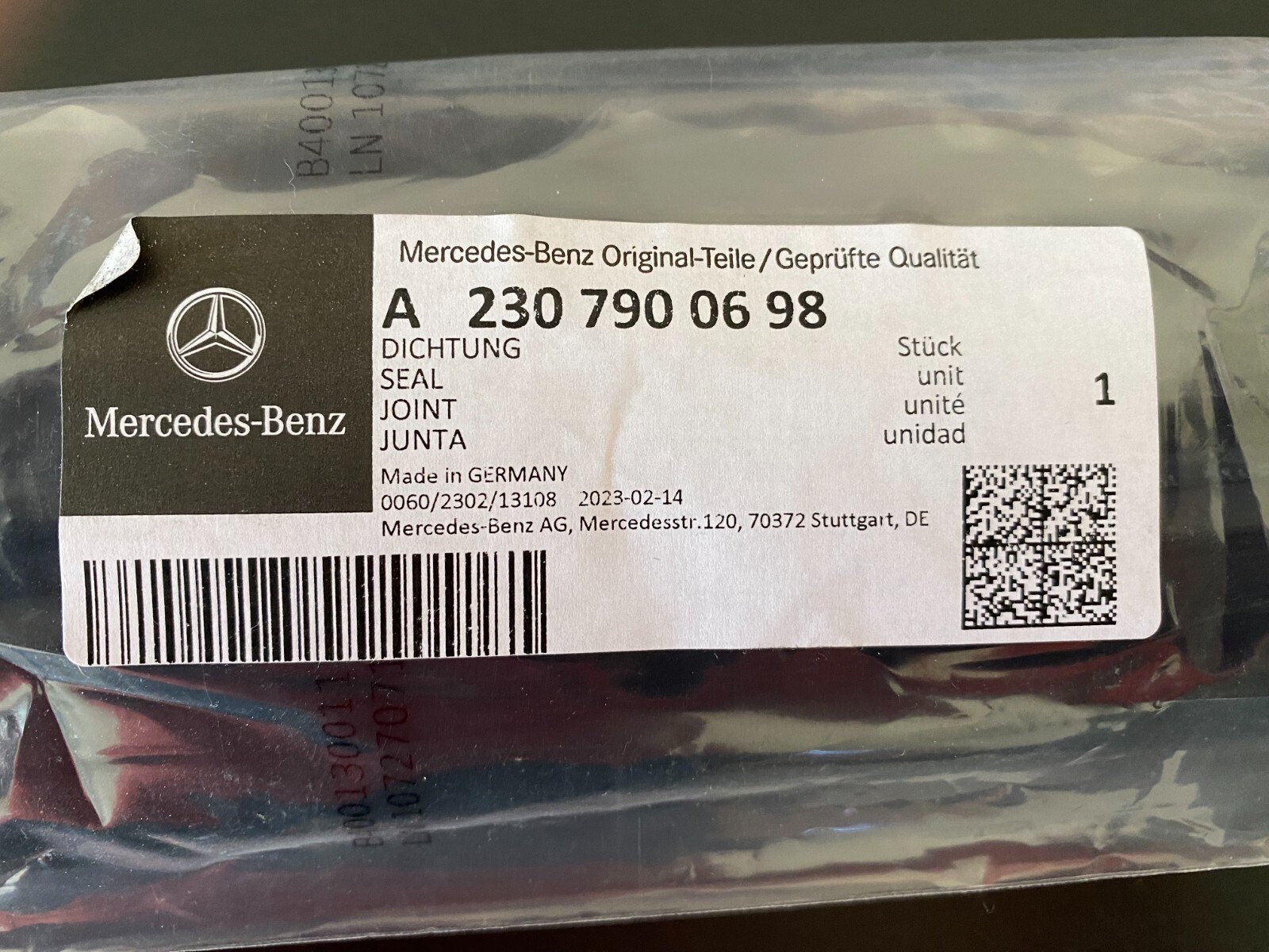 Mercedes-Benz 2307900698 Genuine OEM Side Seal for sale online | eBay