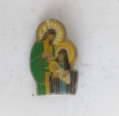 Mother Mary Joseph & Baby Jesus Christmas Lapel Hat Pin | eBay