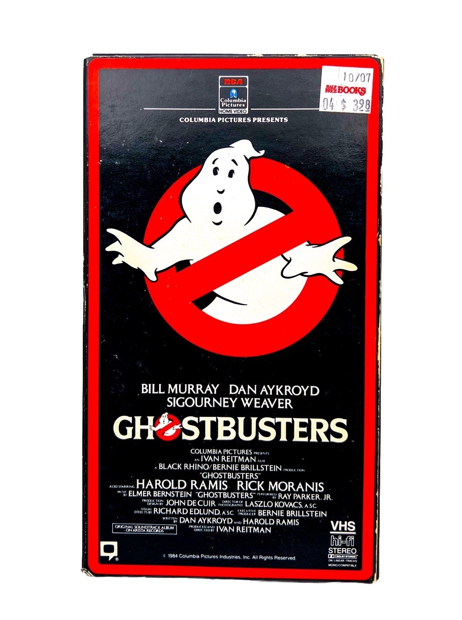 Ghostbusters VHS Tape Original Red Border 1st Edition 1984 RCA Columbia ...