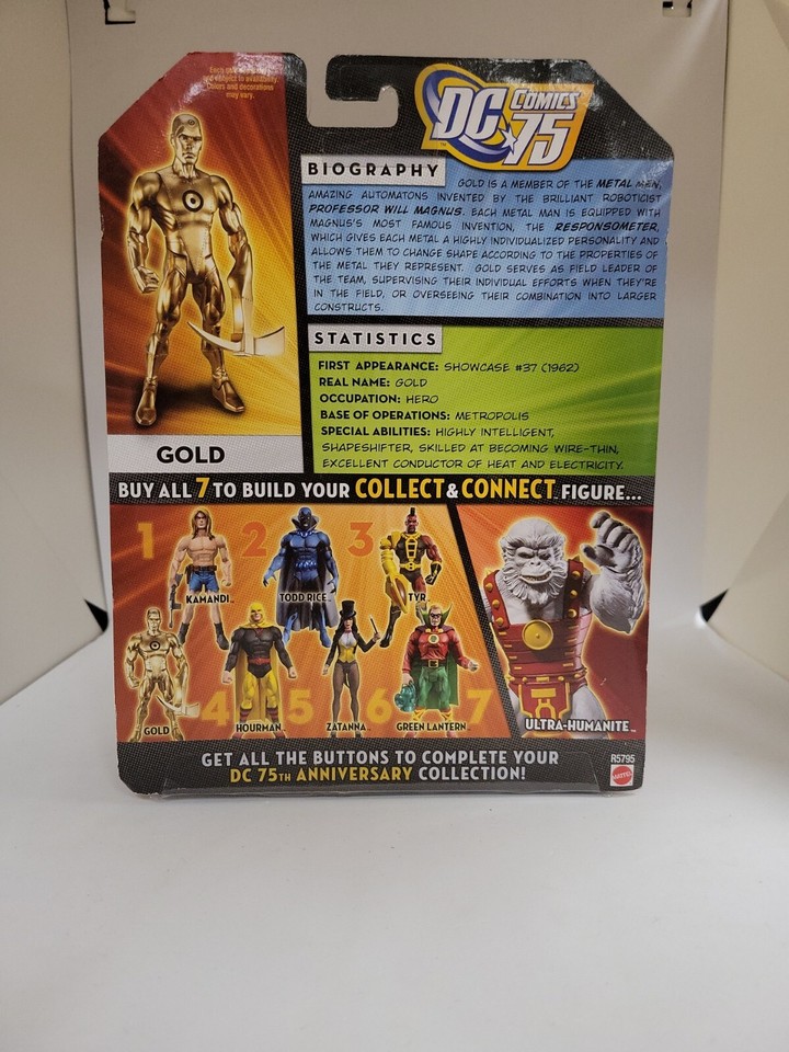 DC UNIVERSE CLASSICS ULTRA HUMANITE BAF WAVE 14 GOLD METAL MEN FIGURE ...