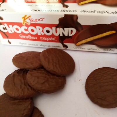 Kandos Choco Round Chocolate Coated Cookie Halloween Deco Cake Dessert ...