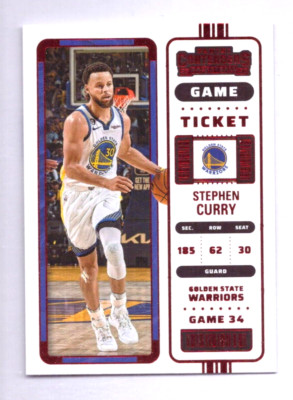 2022-23 Contenders Stephen Curry Game Ticket Red Foil #31 Warriors | eBay