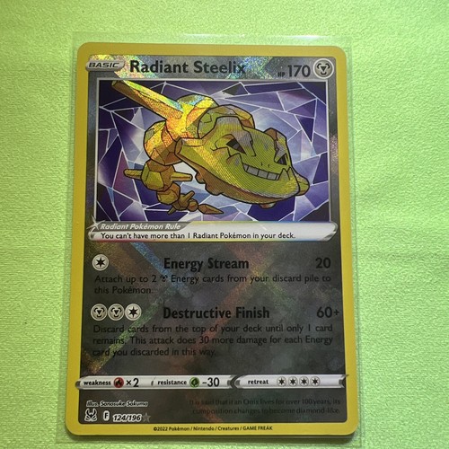 Pokémon Card Radiant Steelix 124/196 2022 Good Quality And Straight To ...