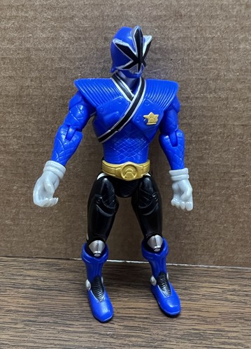 4.5” Power Rangers Samurai Blue Mega Ranger Water Action Figure Toy | eBay