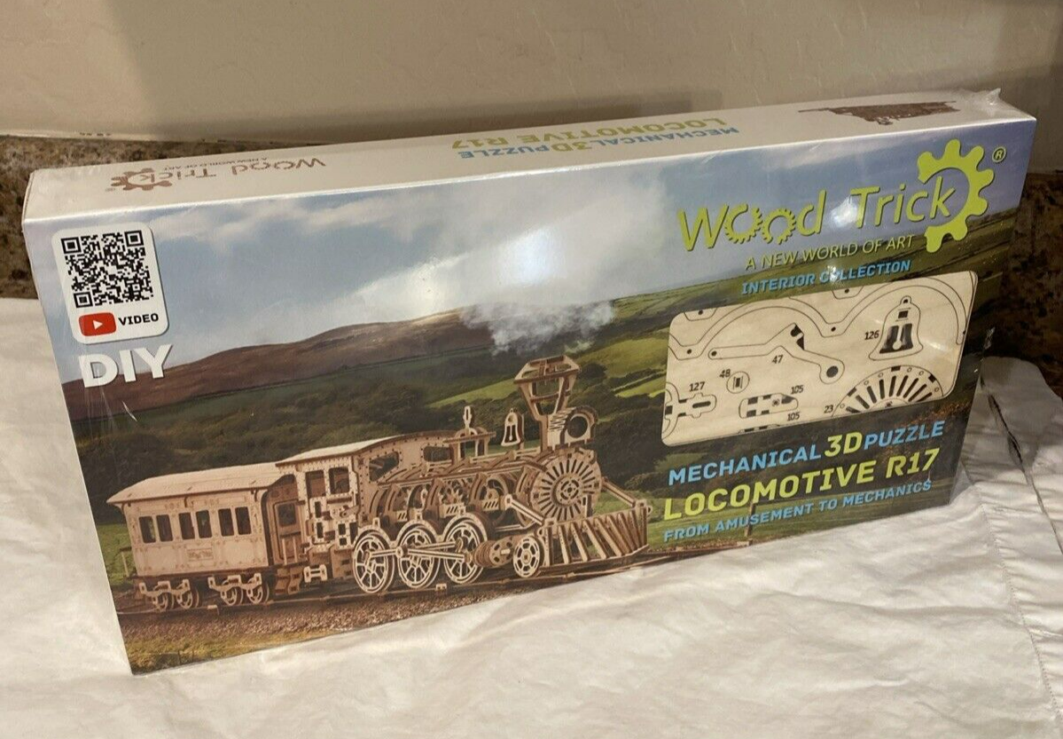 Wood Trick Model Kit Locomotive R17 Mechanical 3D Puzzle Self Assembly ...