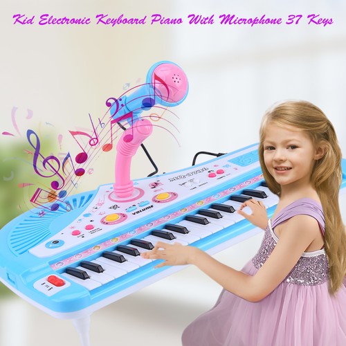 Kid Electronic Keyboard Piano With Microphone 37Keys Educational ...