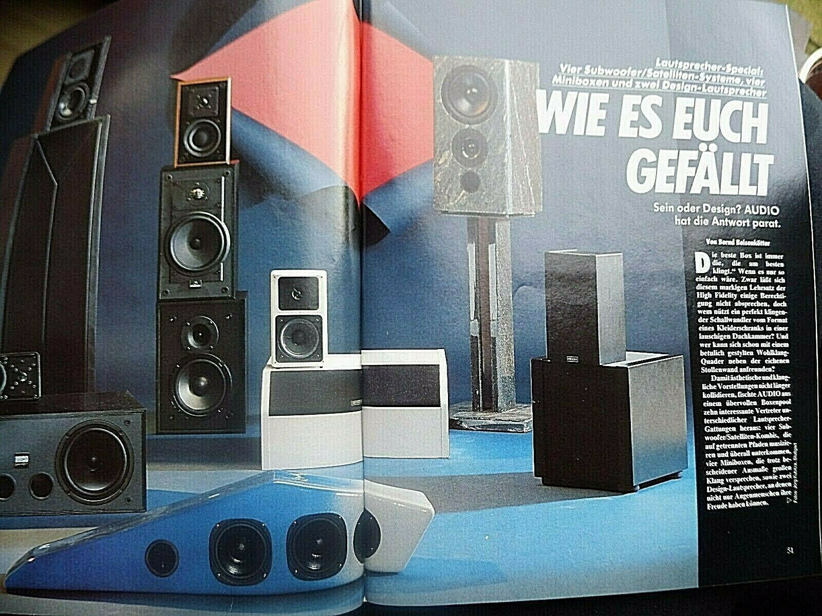 AUDIO 1/91 ELAC ELR 904,ELB 510,PIEGA LDS 1.5,HECO LIBERO,QUADRAL ...