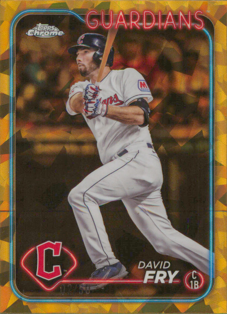 2024 Topps Chrome Sapphire GOLD REFRACTOR /50 #446 David Fry Rookie ...