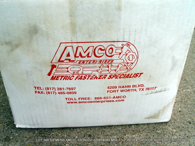 LOT 300 SIEMENS AMCO .35FNGDZ M35-1.5 1 1/2 INCH 4 GROOVE NUT FREE ...