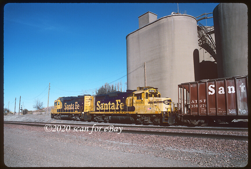 ATSF Santa Fe GP20 and GP30 Action Oro Grande Original Kodachrome Slide ...