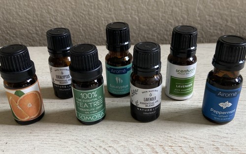 Mixed Lot Of 7 Essential Oils 10ml 100% Pure Natural Therapeutic Oil 75 ...