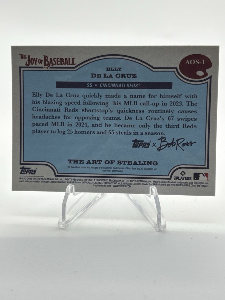 2025 Topps Joy Of Baseball Elly De La Cruz Gold Art Of Stealing /25 # ...