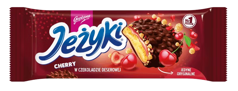 3 x Goplana JEZYKI Cherry in Dark Chocolate Shortbread Cookies 3 x 140g ...