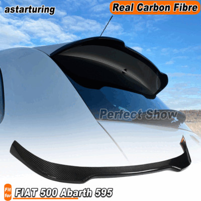 For FIAT 500 Abarth 595 2010-2020 Real Carbon Fiber Rear Roof Trunk ...