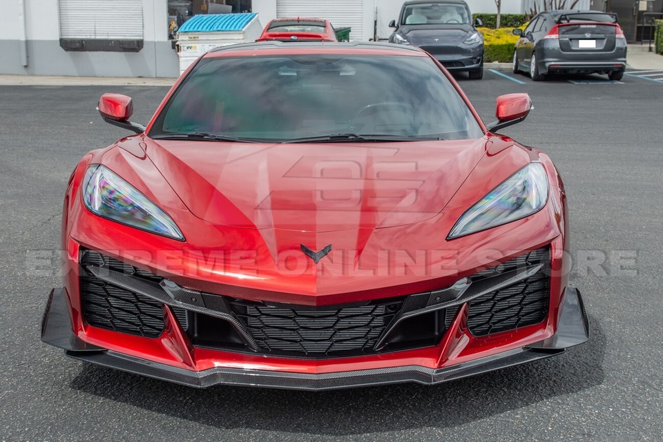 Package CARBON FIBER Front Side Canards Dive Plane For 23-Up Corvette ...