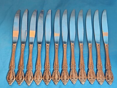 Oneida Distinction Deluxe HH RAPHAEL Stainless Dinner Knives Set of 12 ...
